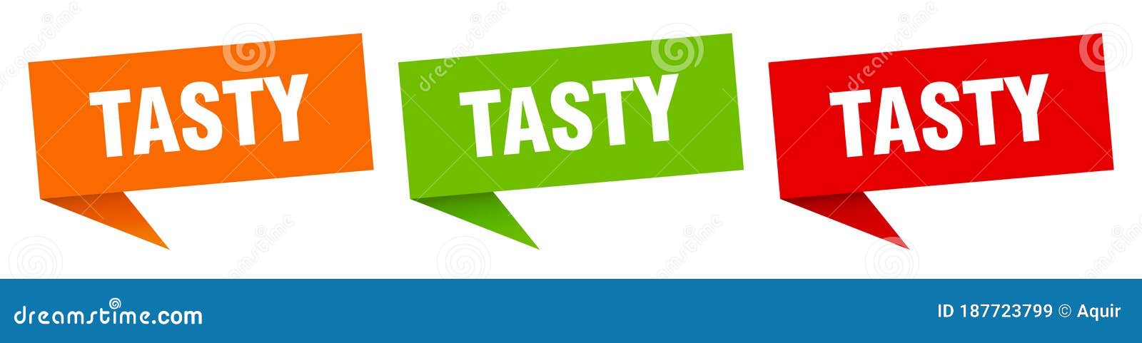 Tasty Banner. Tasty Speech Bubble Label Set Stock Vector - Illustration ...