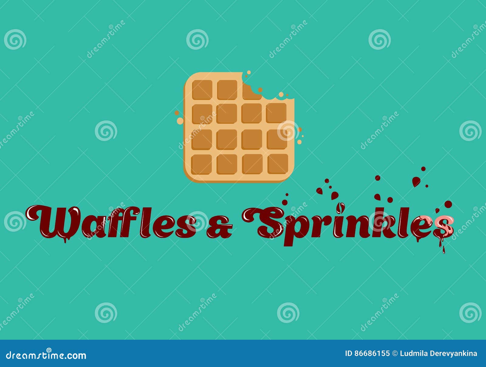 Belgian Waffle Banner Ads Cartoon Vector | CartoonDealer.com #129156301