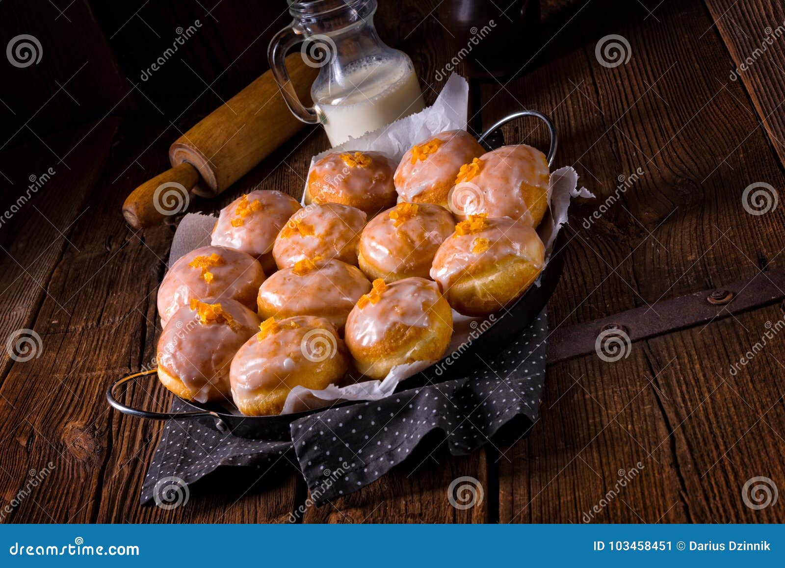 A tasty Berliner doughnut stock image. Image of bakery - 103458451