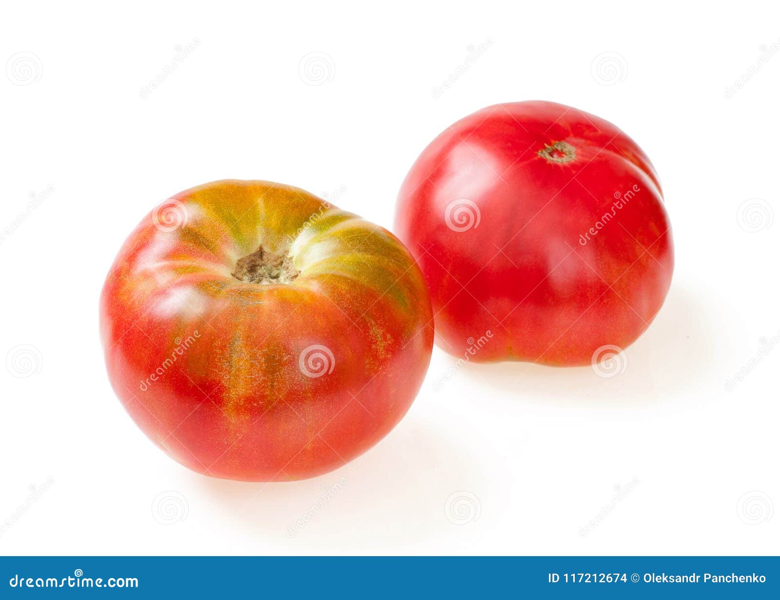 Tasty Big Ripe Tomatoes, Isolated on White Stock Photo - Image of ...
