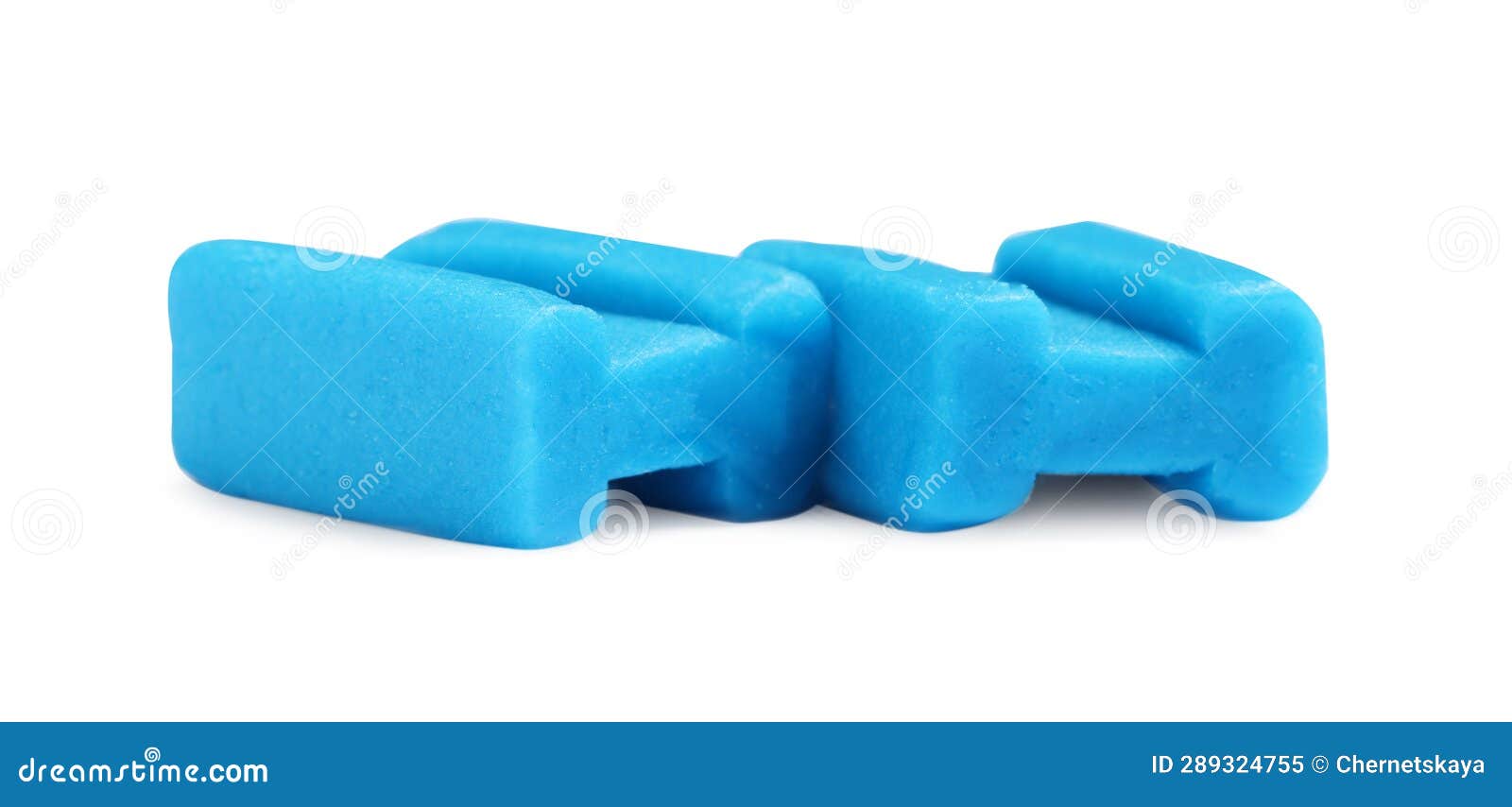 Tasty Blue Bubble Gums Isolated on White Stock Image - Image of breath ...
