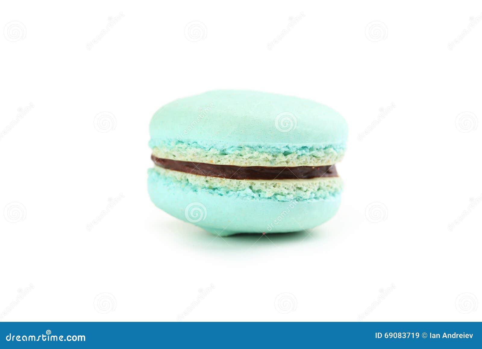 Tasty blue macaron stock image. Image of closeup, color - 69083719