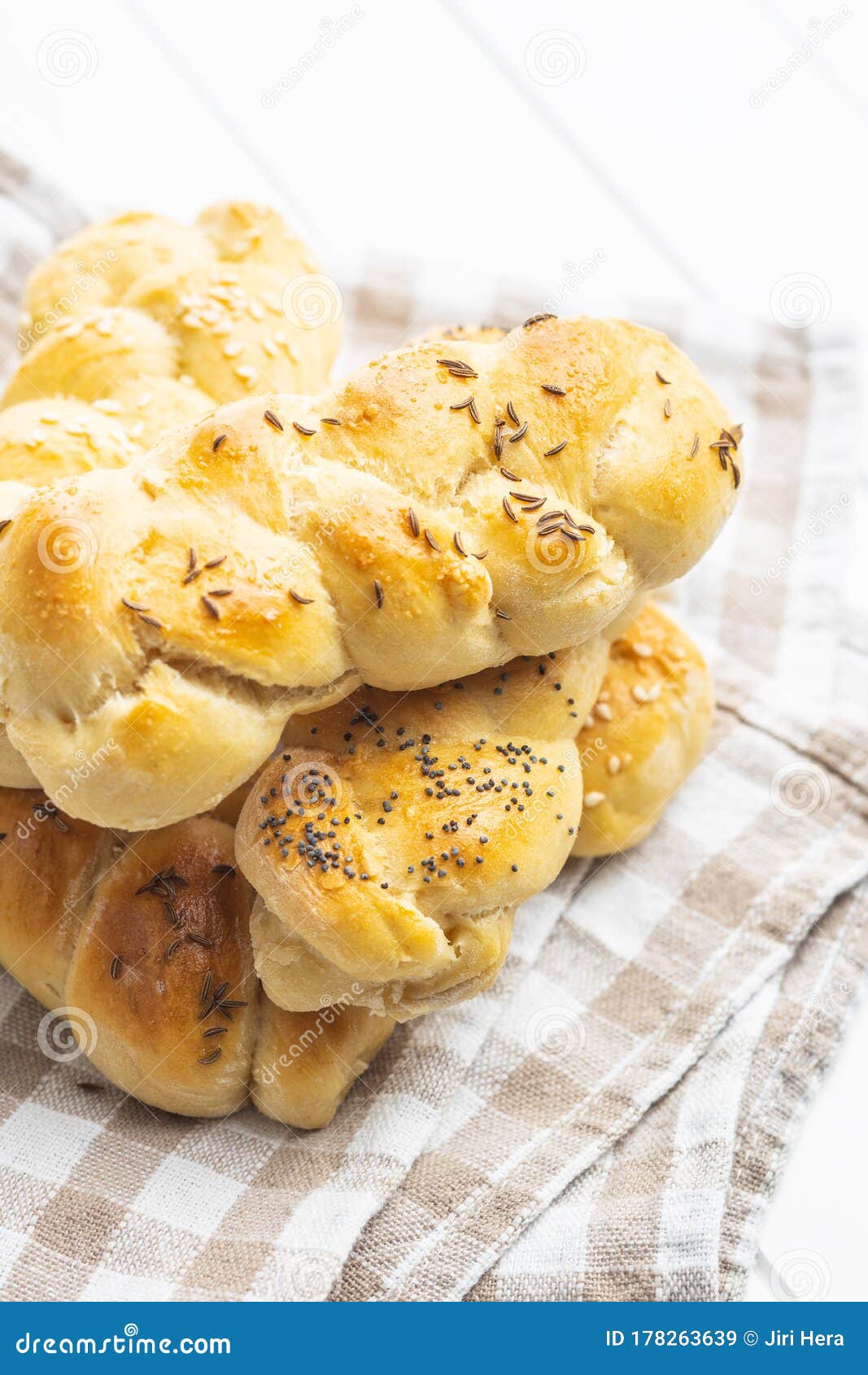 Tasty braided buns stock image. Image of lunch, homemade - 178263639