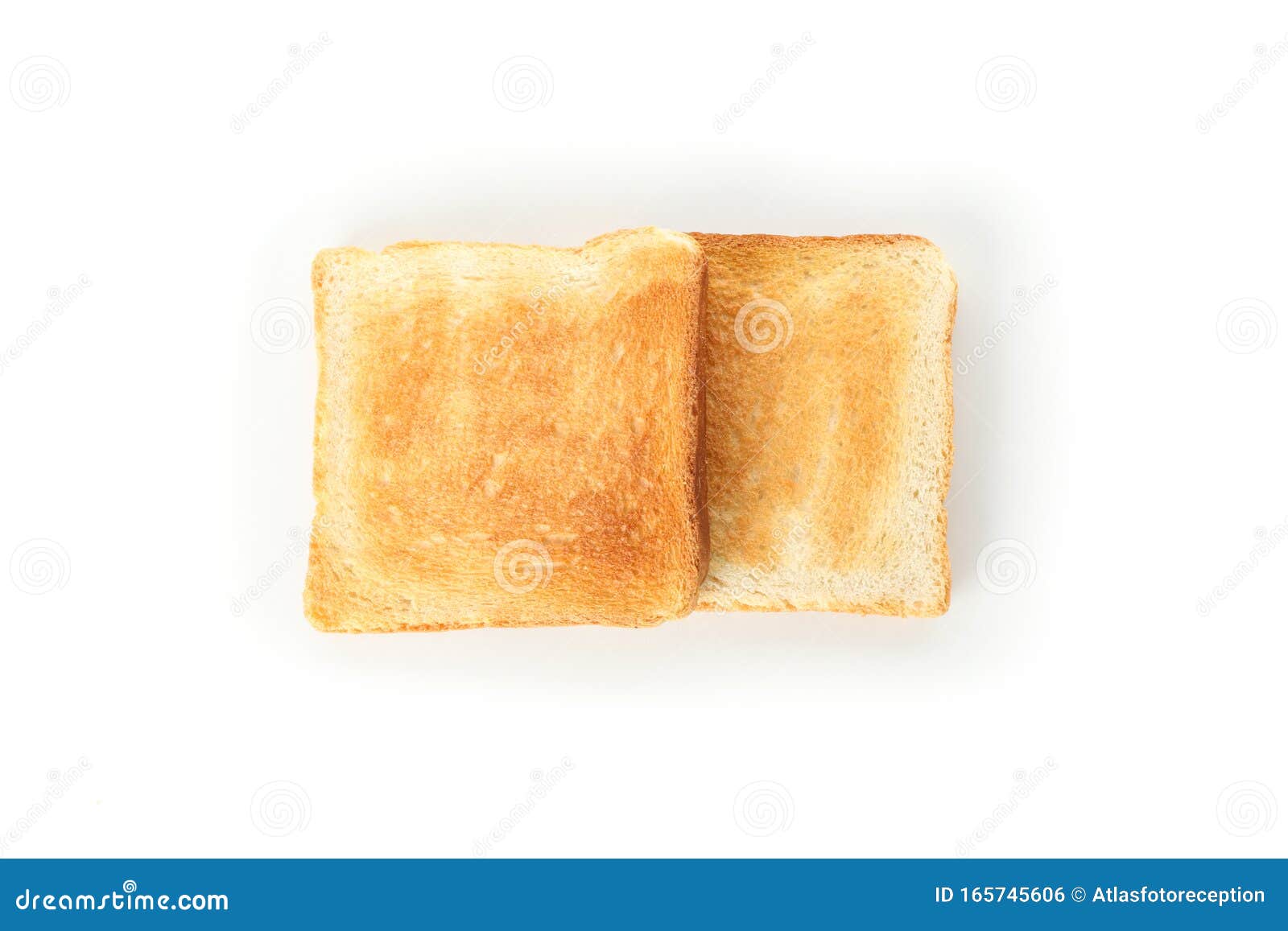 Tasty Bread Toasts Isolated on White Background Stock Photo - Image of ...