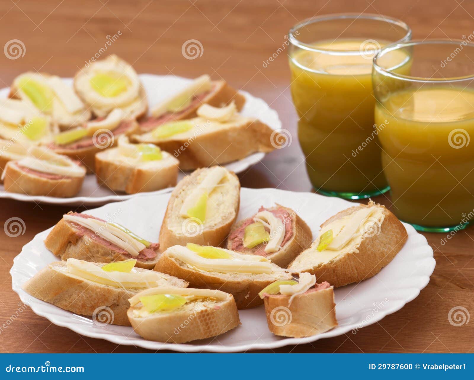 Tasty canapes with juice stock photo. Image of mini, healthy - 29787600