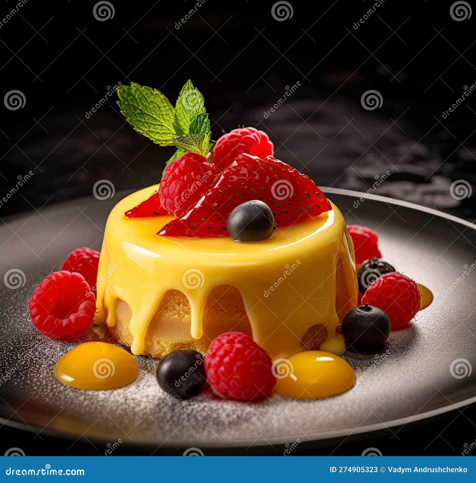 Tasty Cake And Bun In A Watercolor Style Food. Watercolour Backgriund ...