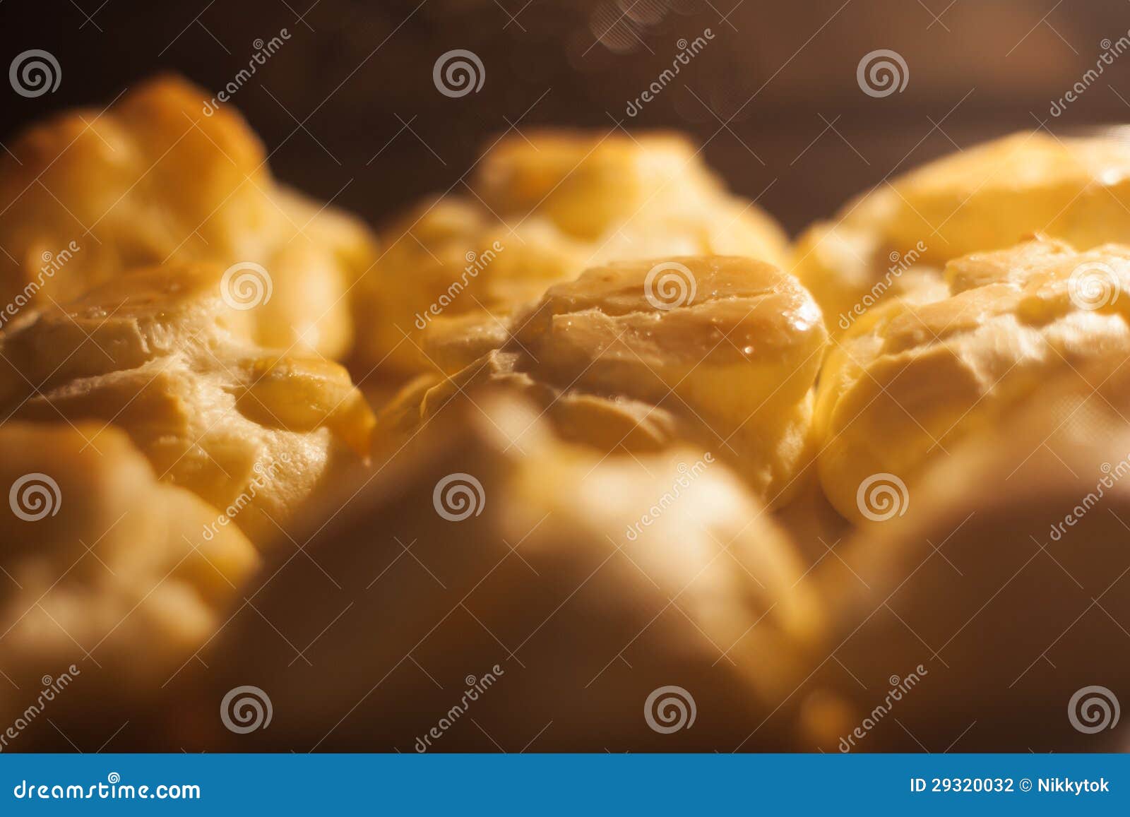 Tasty Cakes Baking in the Oven Stock Photo - Image of inside, floury ...