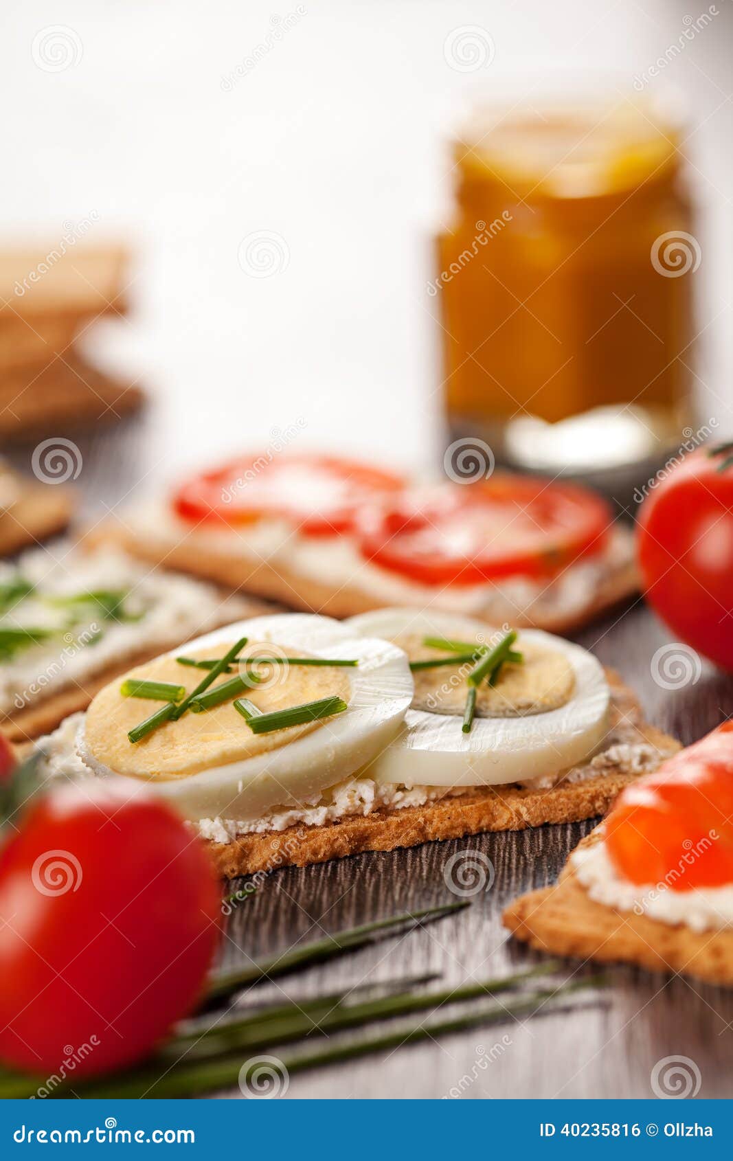 Tasty Canapes Breakfast Snack Meal Stock Photo - Image of buffet ...