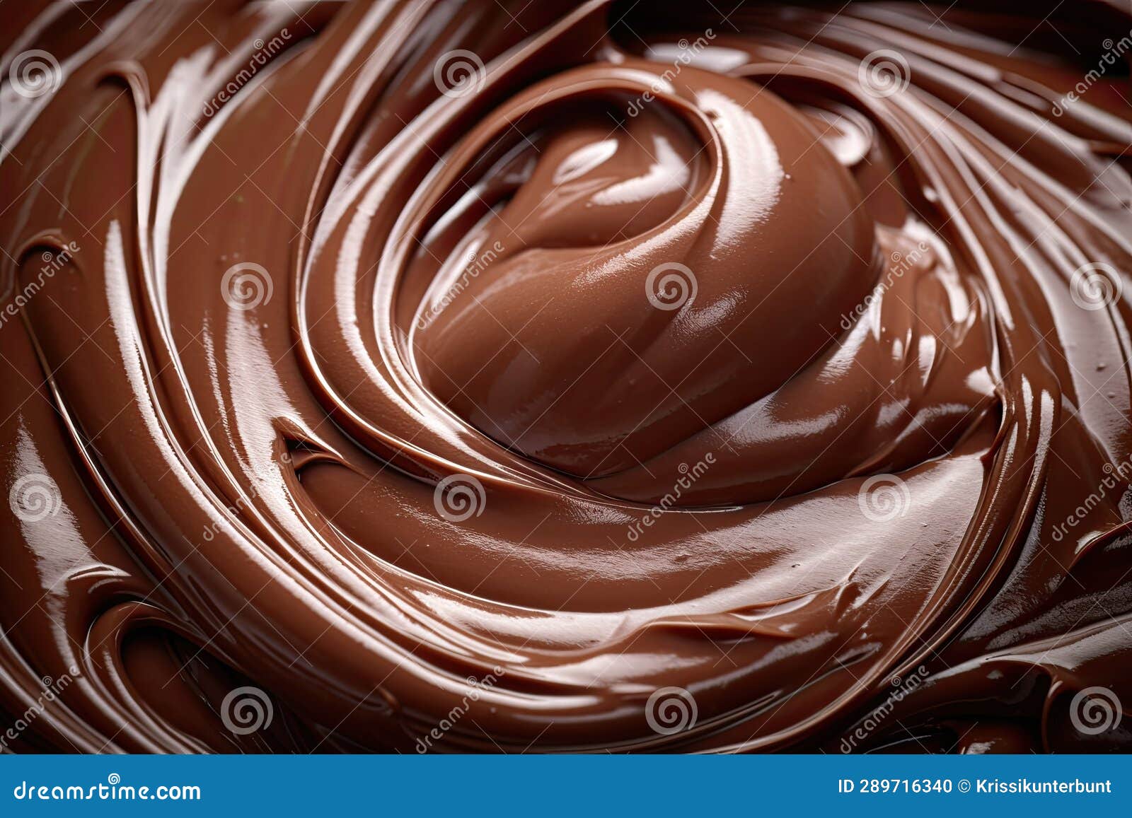 Tasty Choco Pudding Close Up Stock Illustration - Illustration of ...