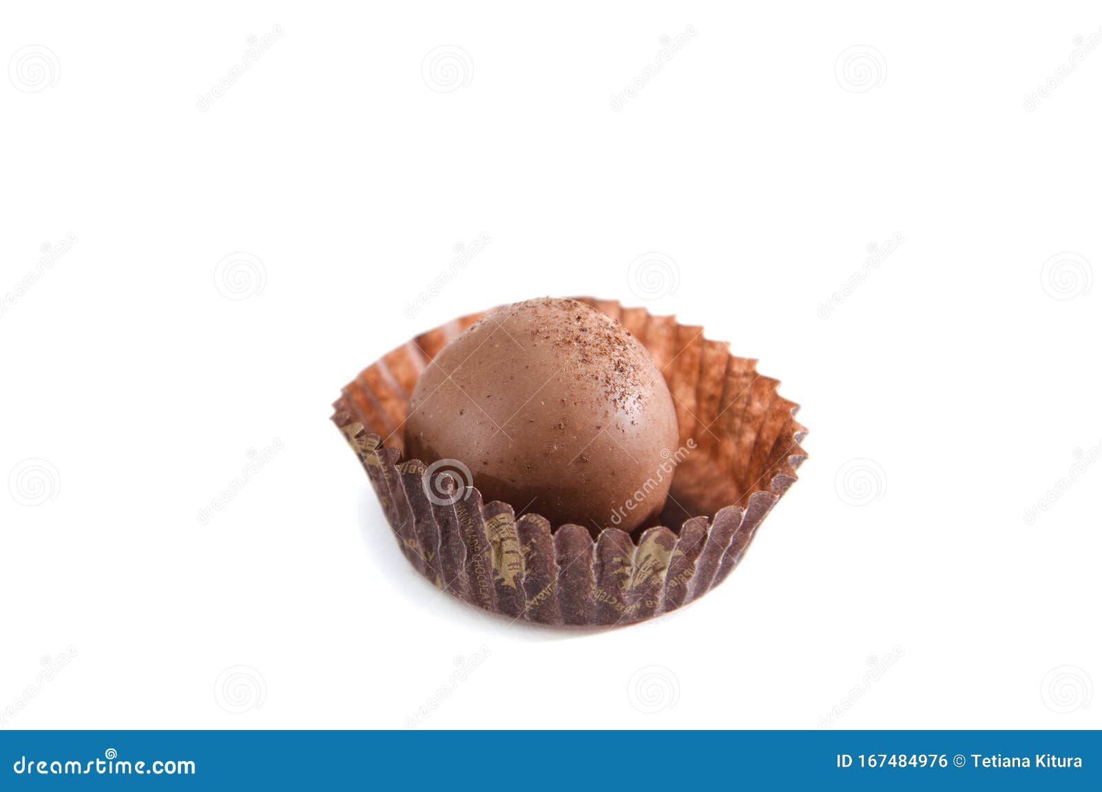 Tasty, Chocolate Candy in a Candy Wrapper on a White Background. Stock ...