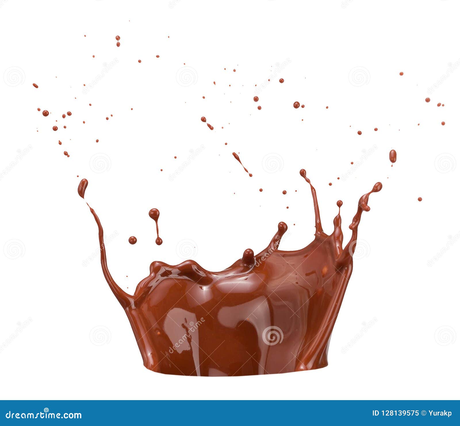 Tasty Chocolate Splash Isolated on a White Background Stock Image ...