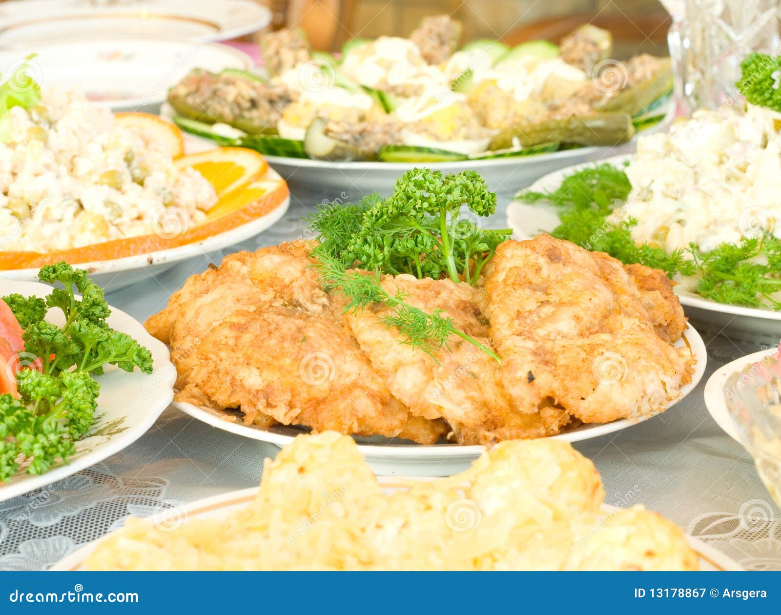 Tasty chops and cutlets stock image. Image of event, meat - 13178867