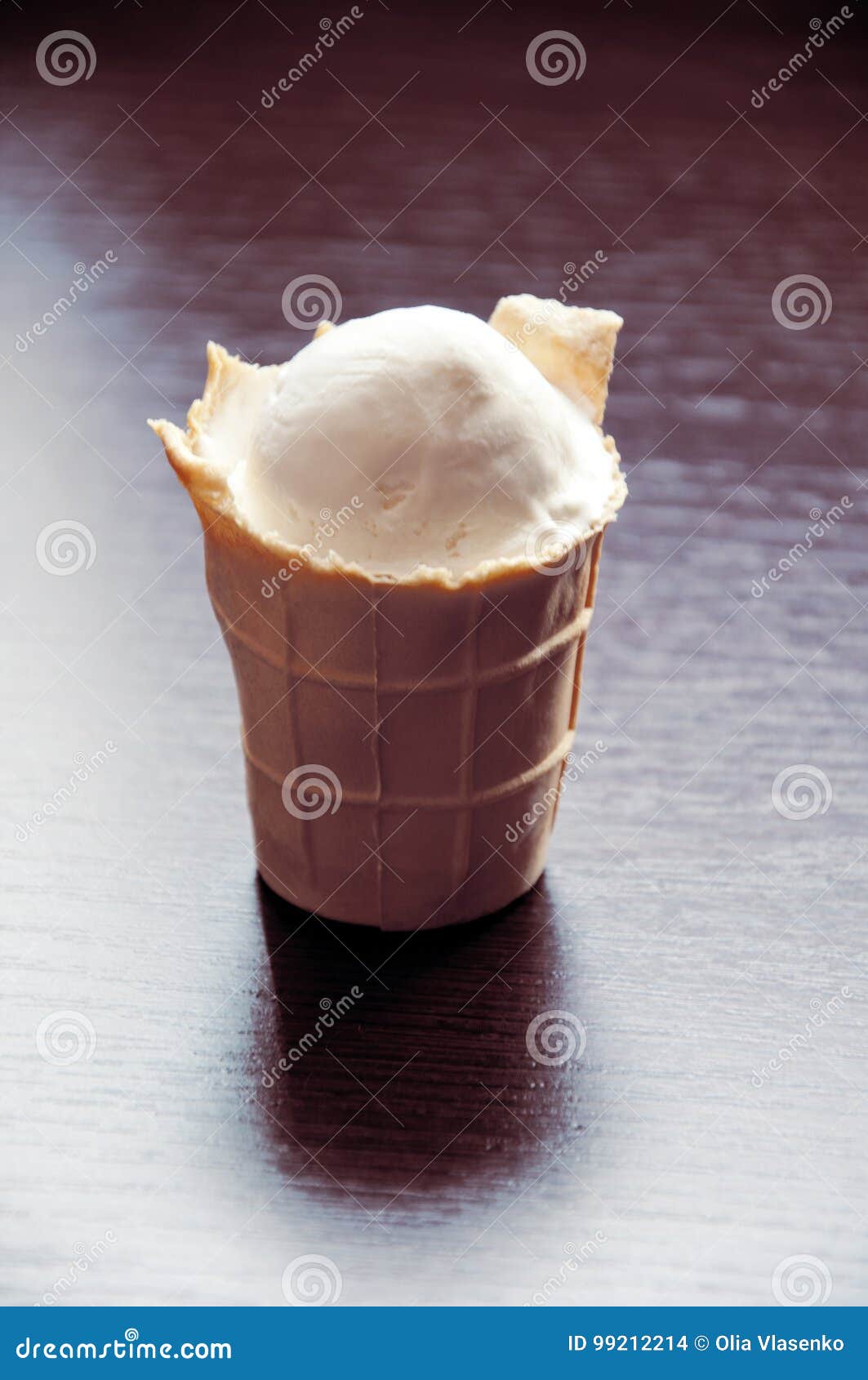 Tasty and Cold Ice Cream on the Table Stock Photo - Image of classic ...