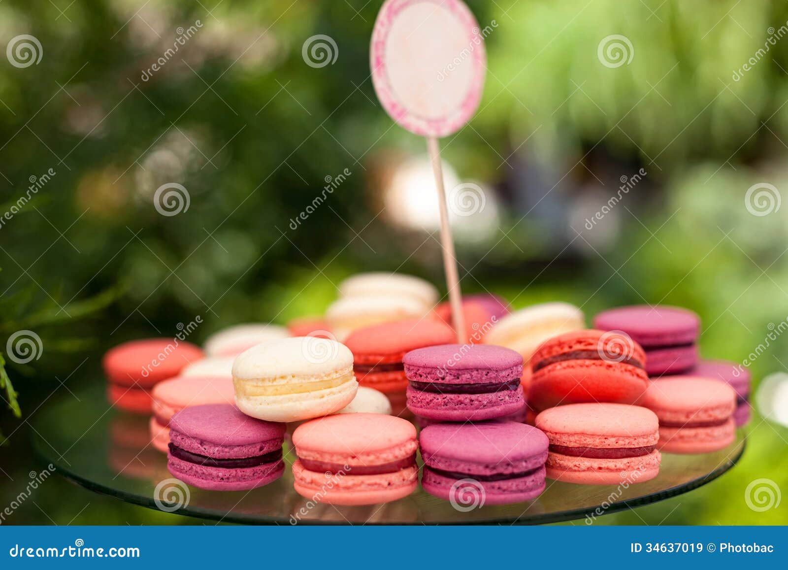 Tasty Colorful Macaroons on Plate Stock Image - Image of colorful ...