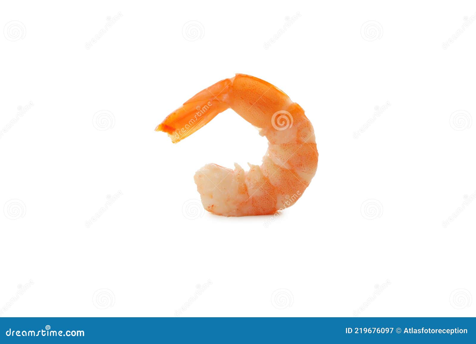 Tasty Cooked Shrimp Isolated on White Background Stock Image - Image of ...