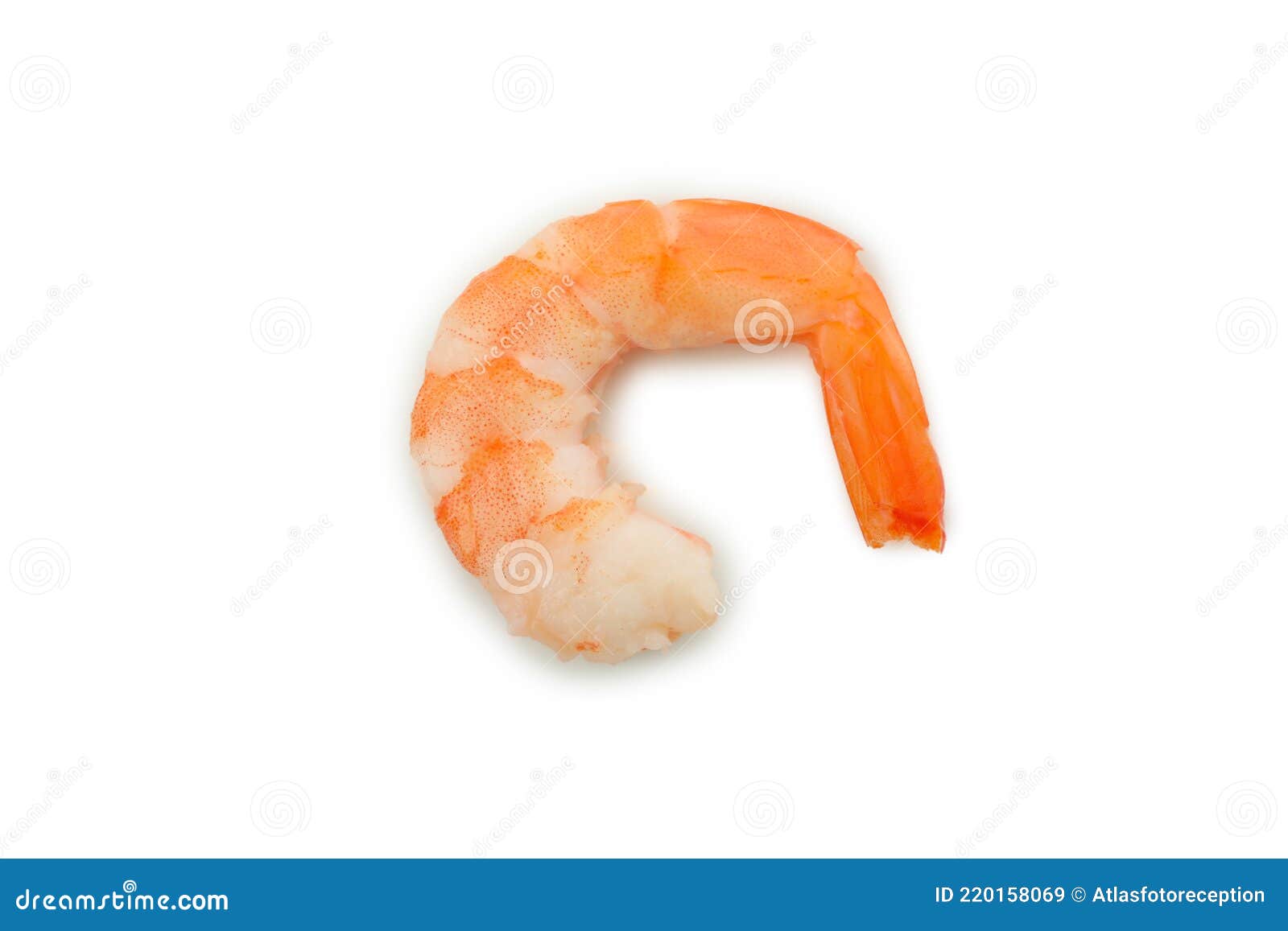 Tasty Cooked Shrimp Isolated on White Background Stock Image - Image of ...