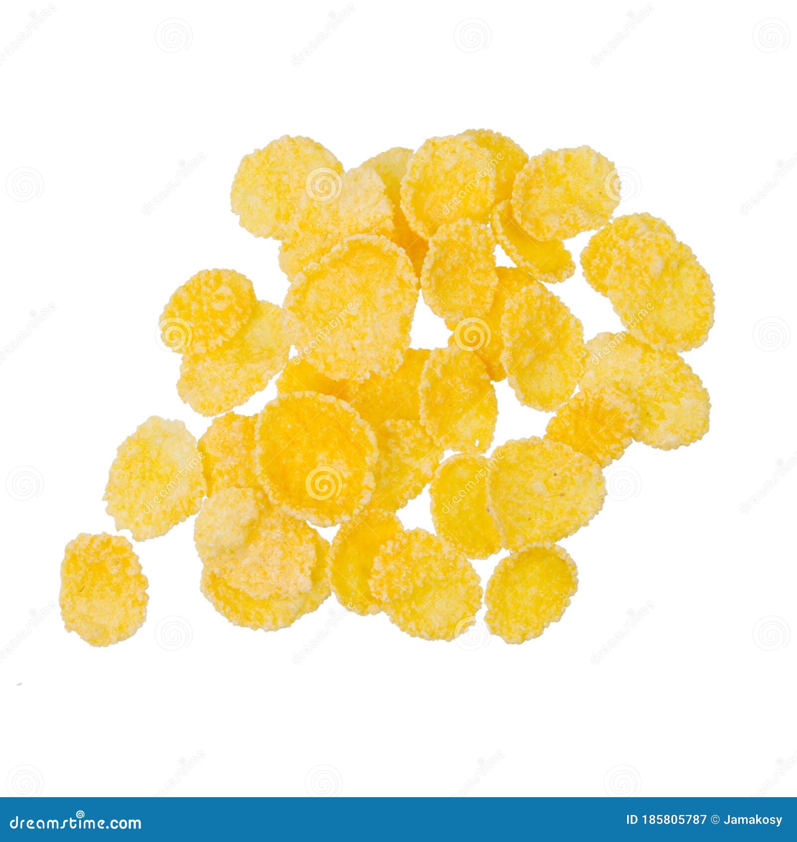 Tasty Corn Flakes Isolated on White Background Stock Image - Image of ...