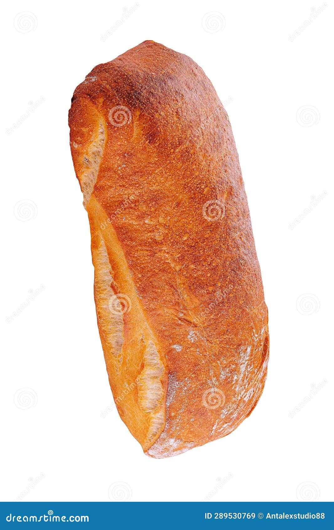 Tasty Crunchy Crust Bread Isolated Stock Image - Image of healthy ...