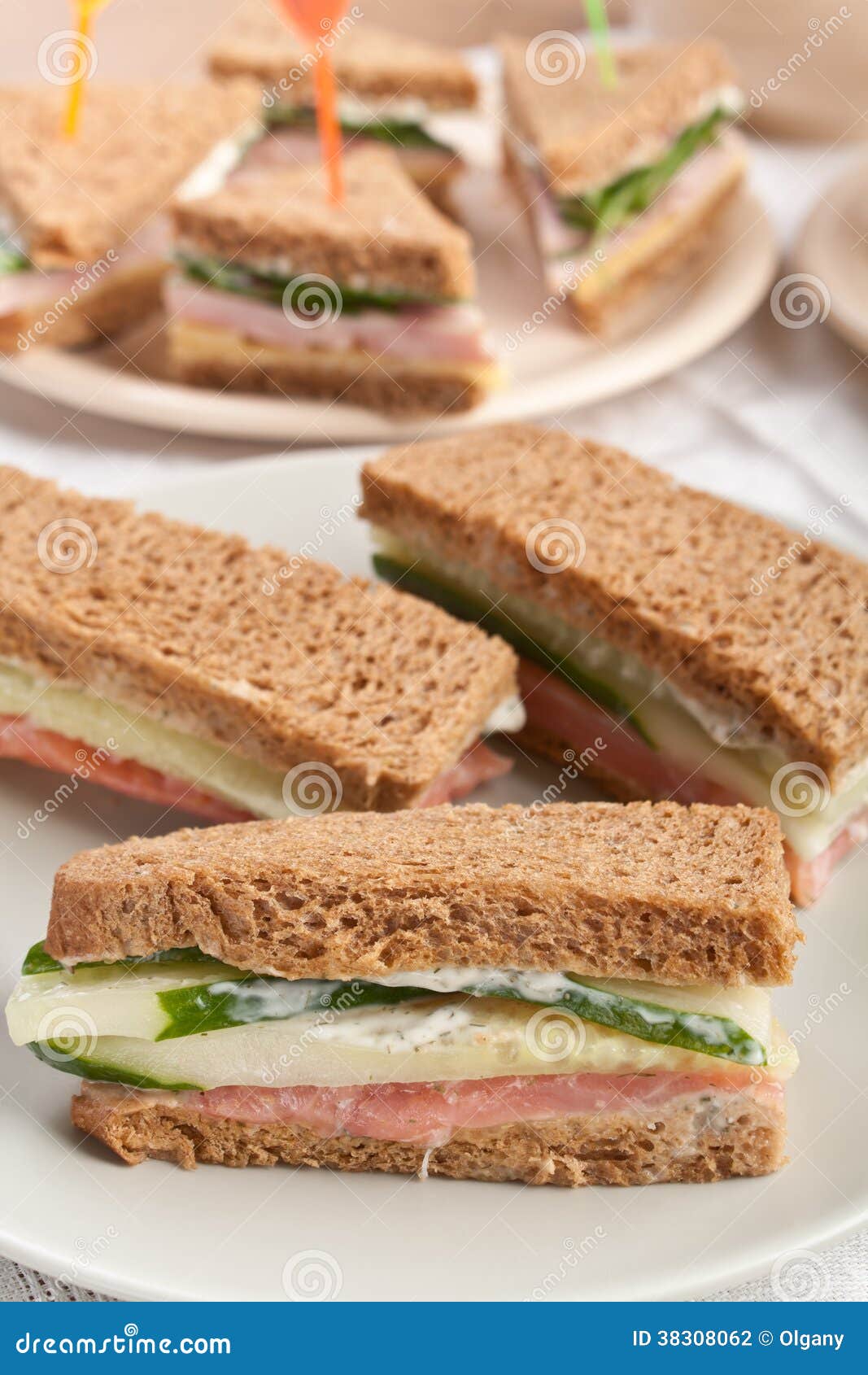 Tasty Crustless Sandwiches stock photo. Image of fancy - 38308062