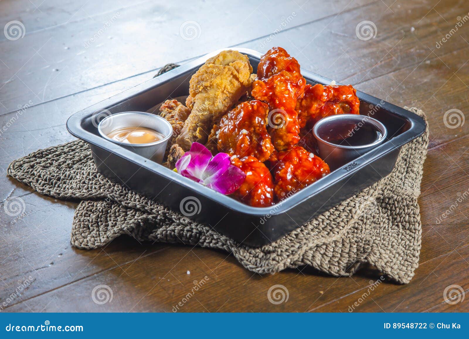 A Tasty Cuisine Photo of Deep Fried Chicken Stock Photo - Image of ...