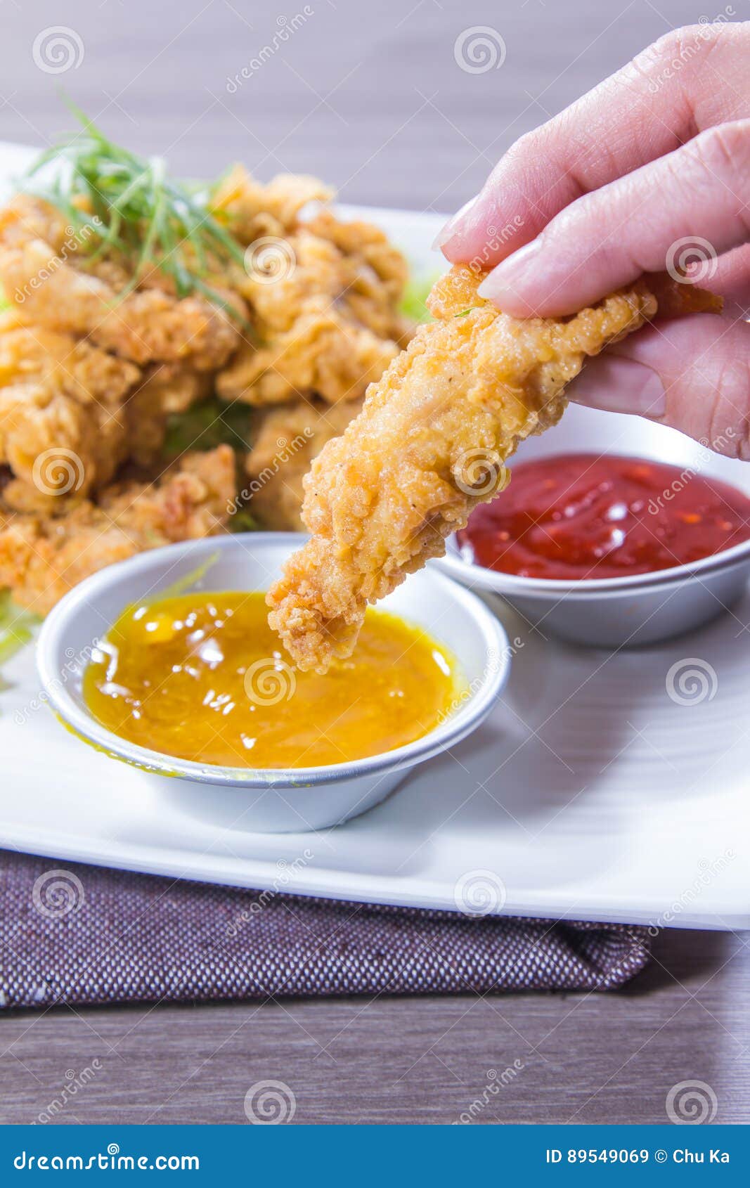 A Tasty Cuisine Photo of Deep Fried Chicken Stock Image - Image of ...