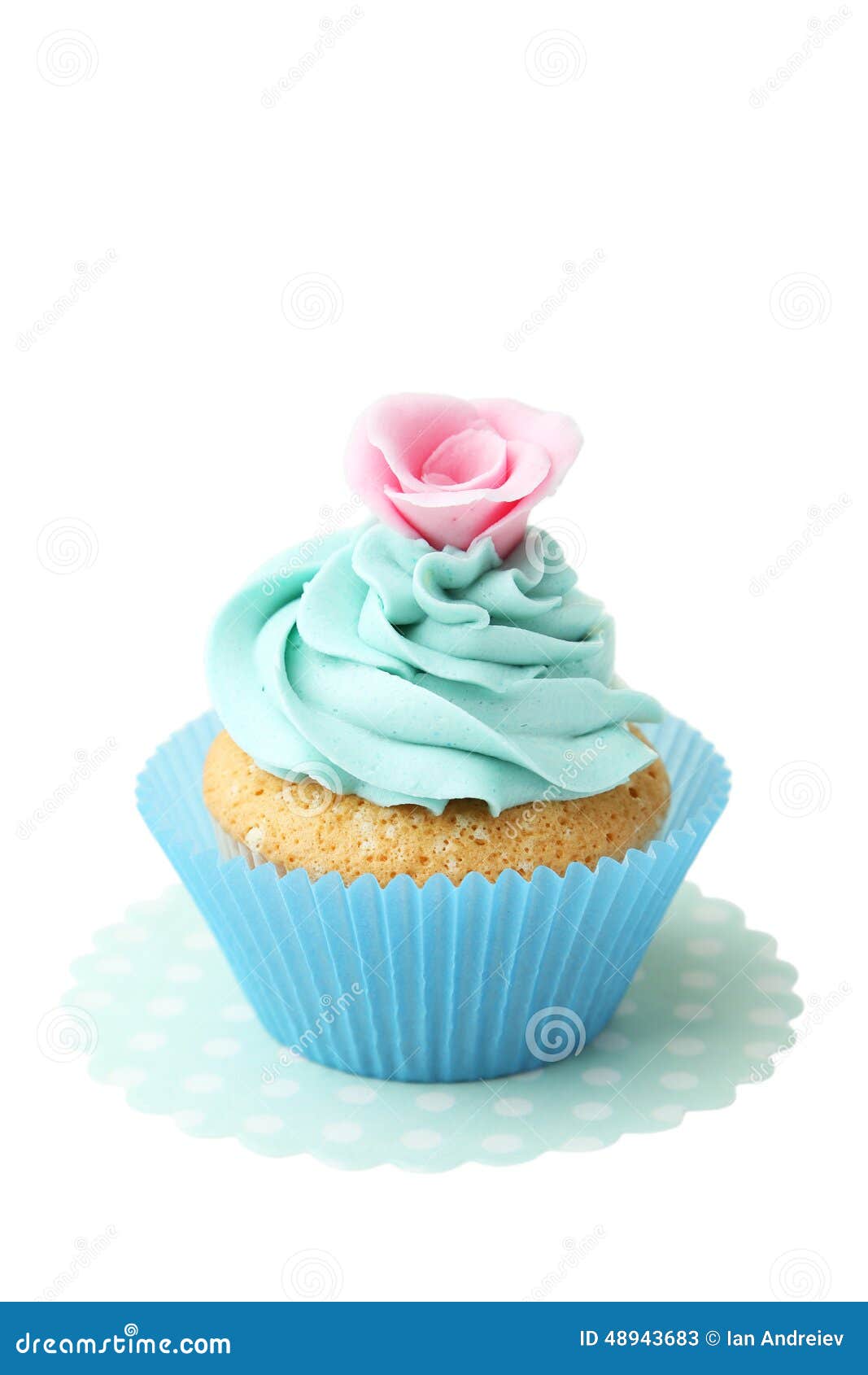 Tasty Cupcake Isolated on a White Stock Image - Image of dessert ...