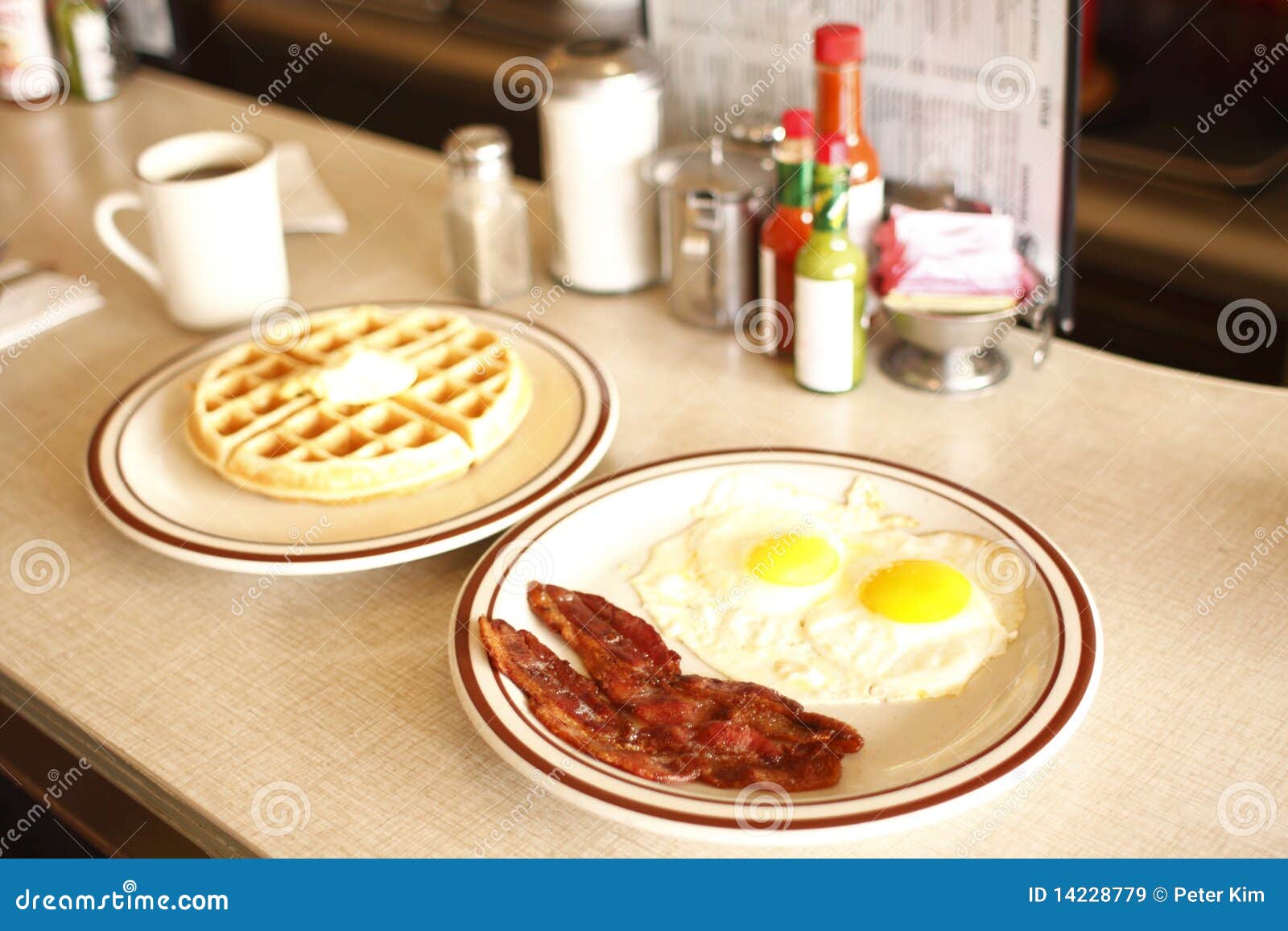 Tasty diner breakfast stock image. Image of breakfast - 14228779
