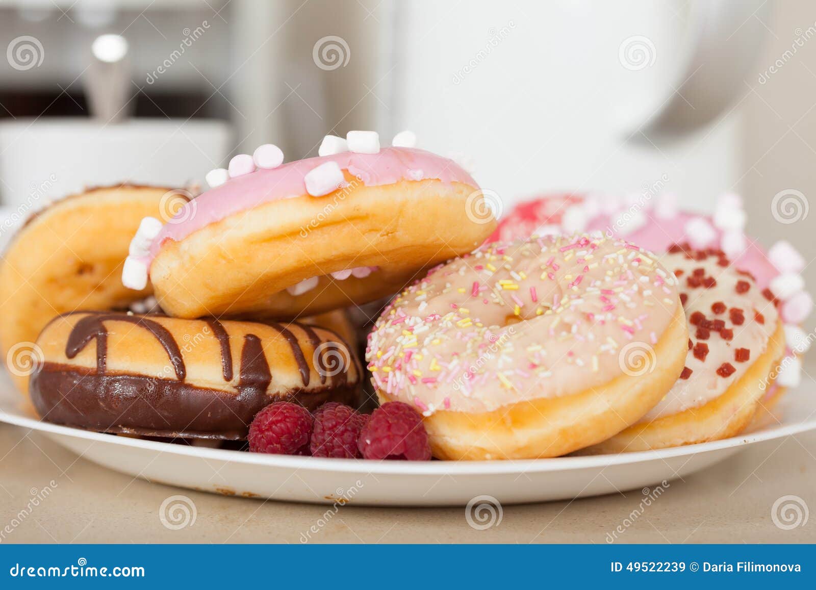 Tasty donuts stock image. Image of sugar, bright, pastry - 49522239