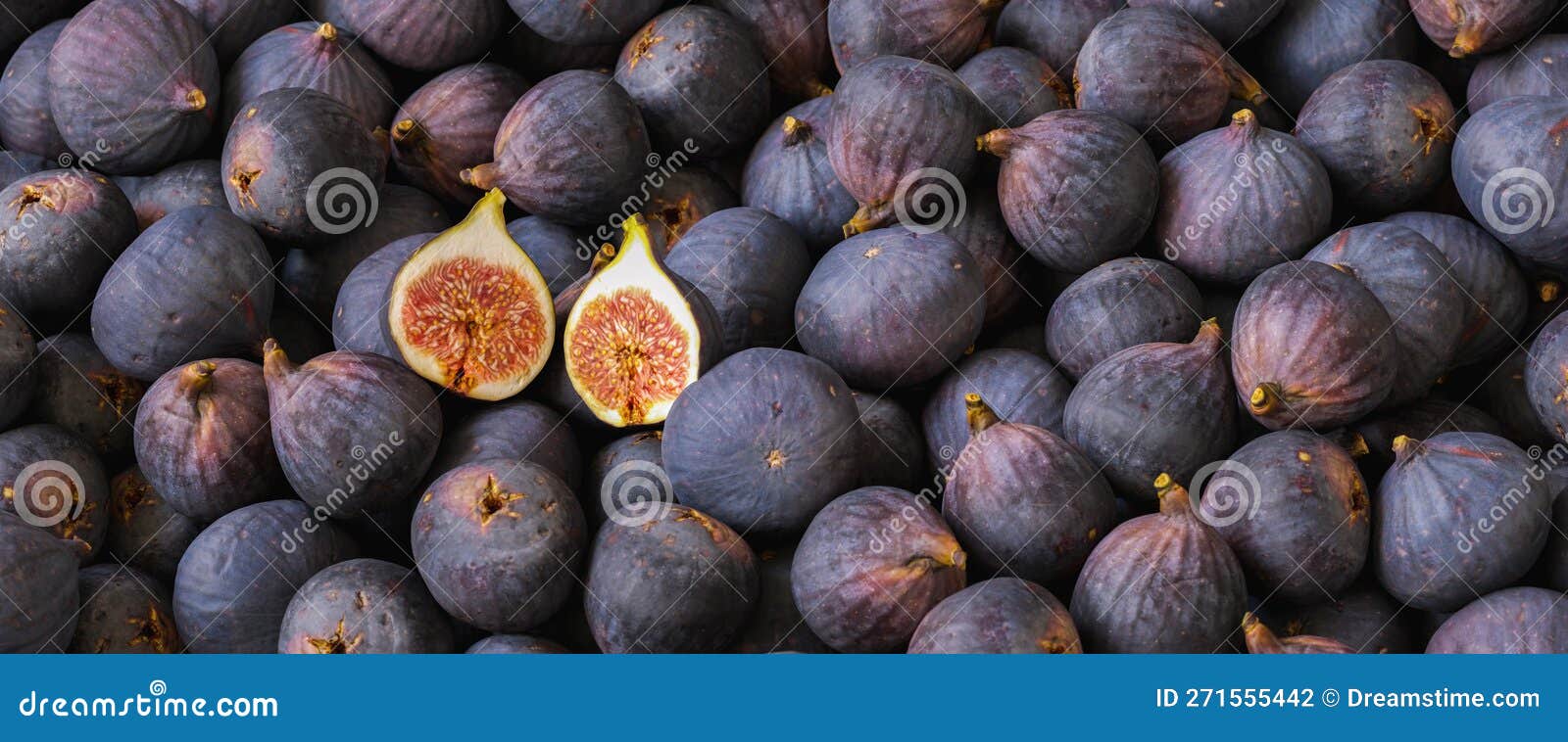 Tasty Figs with Halved Fig on a Pile Stock Photo - Image of fresh, pile ...