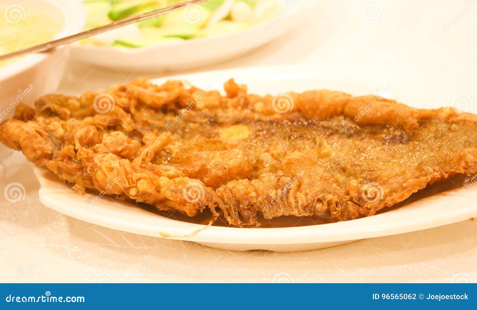 Tasty Fish Fry on the White Plate Stock Photo - Image of close, fried ...