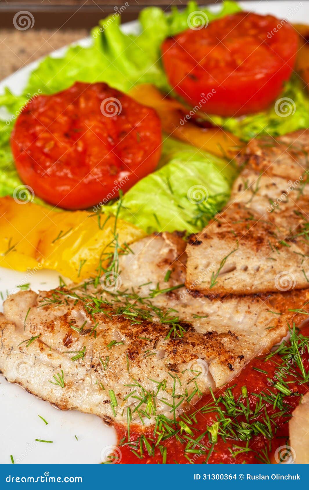 Tasty Fish Pike Perch Fillet Stock Photo - Image of nutrition, meal ...