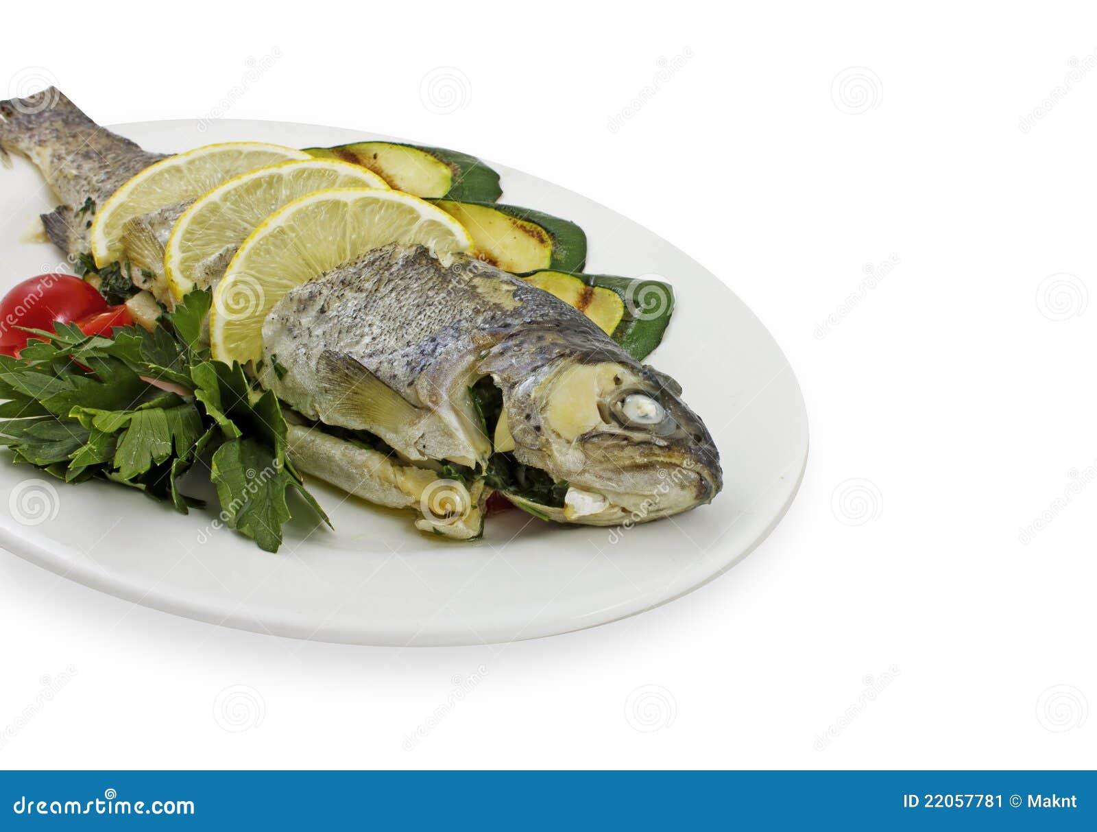 Tasty fish with vegetables stock image. Image of cuisine - 22057781