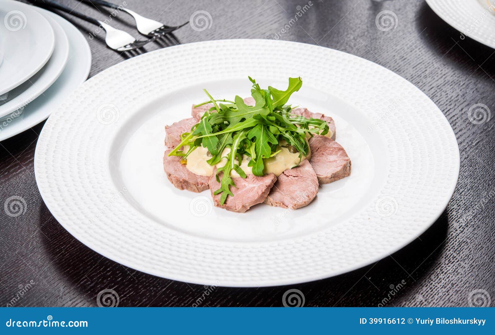 Tasty food stock photo. Image of plate, parsley, pork - 39916612