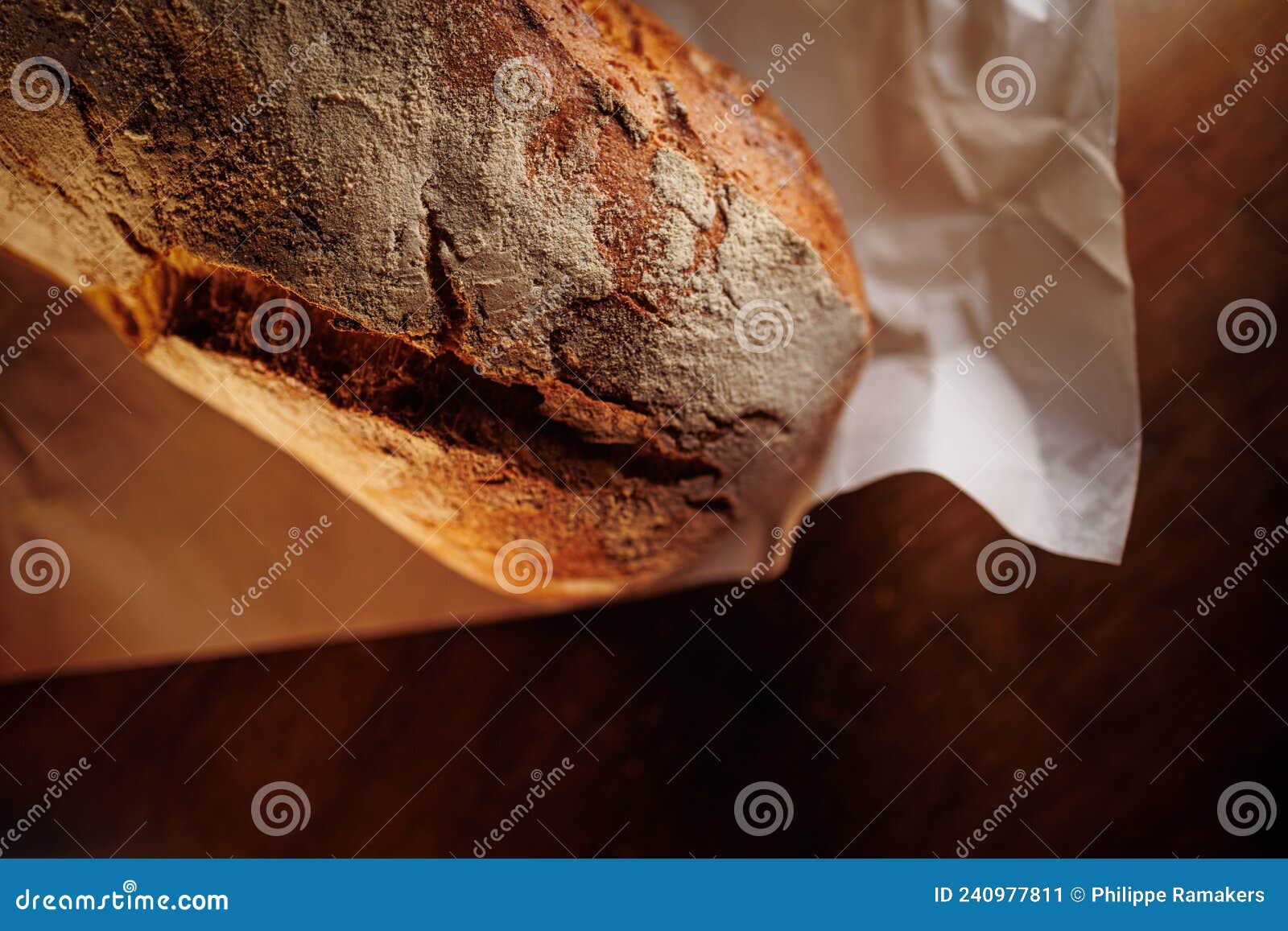 Tasty French Bread in Paper from Bakery Stock Image - Image of baking ...