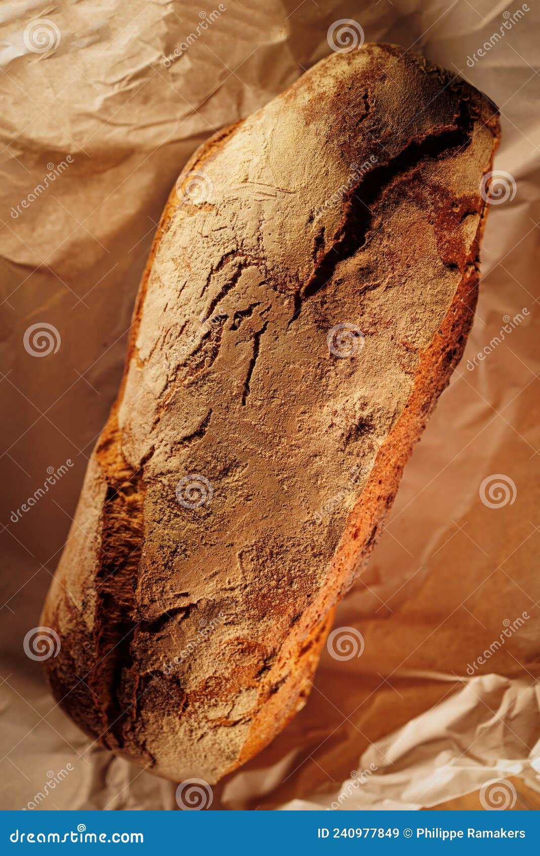 Tasty French Bread in Paper from Bakery Stock Image - Image of loaf ...