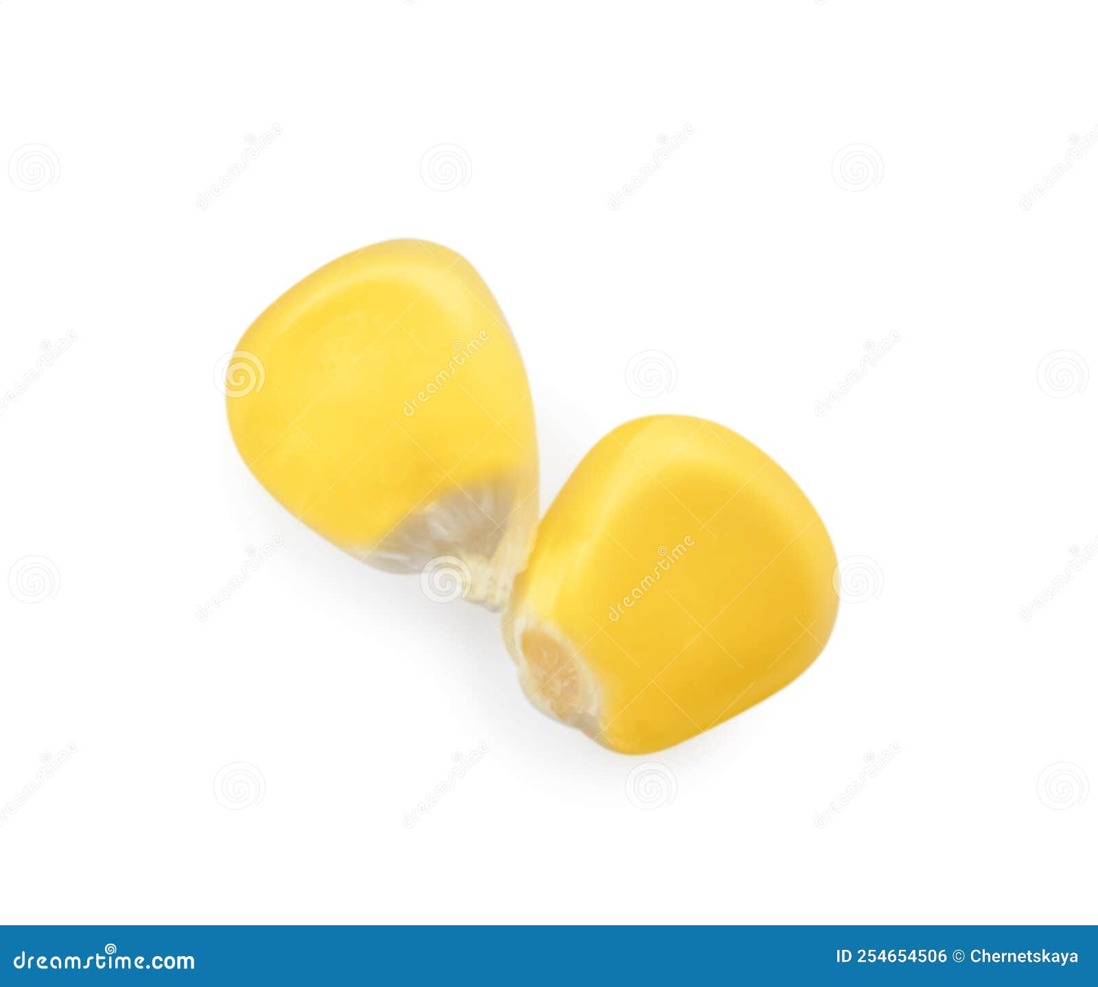 Tasty Fresh Corn Kernels on White Background, Top View Stock Photo ...