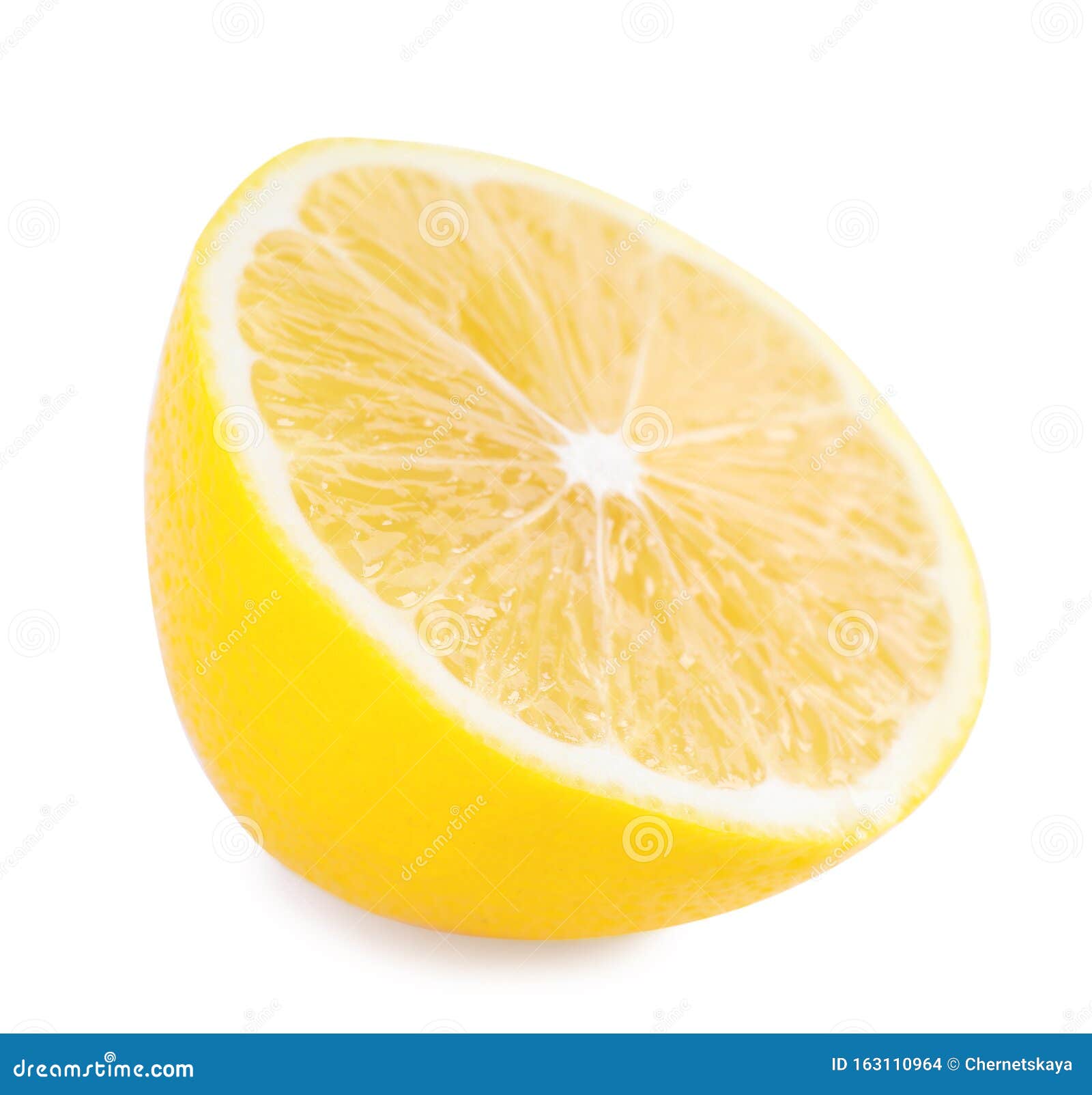 Tasty Fresh Cut Lemon on White Background Stock Photo - Image of bright ...