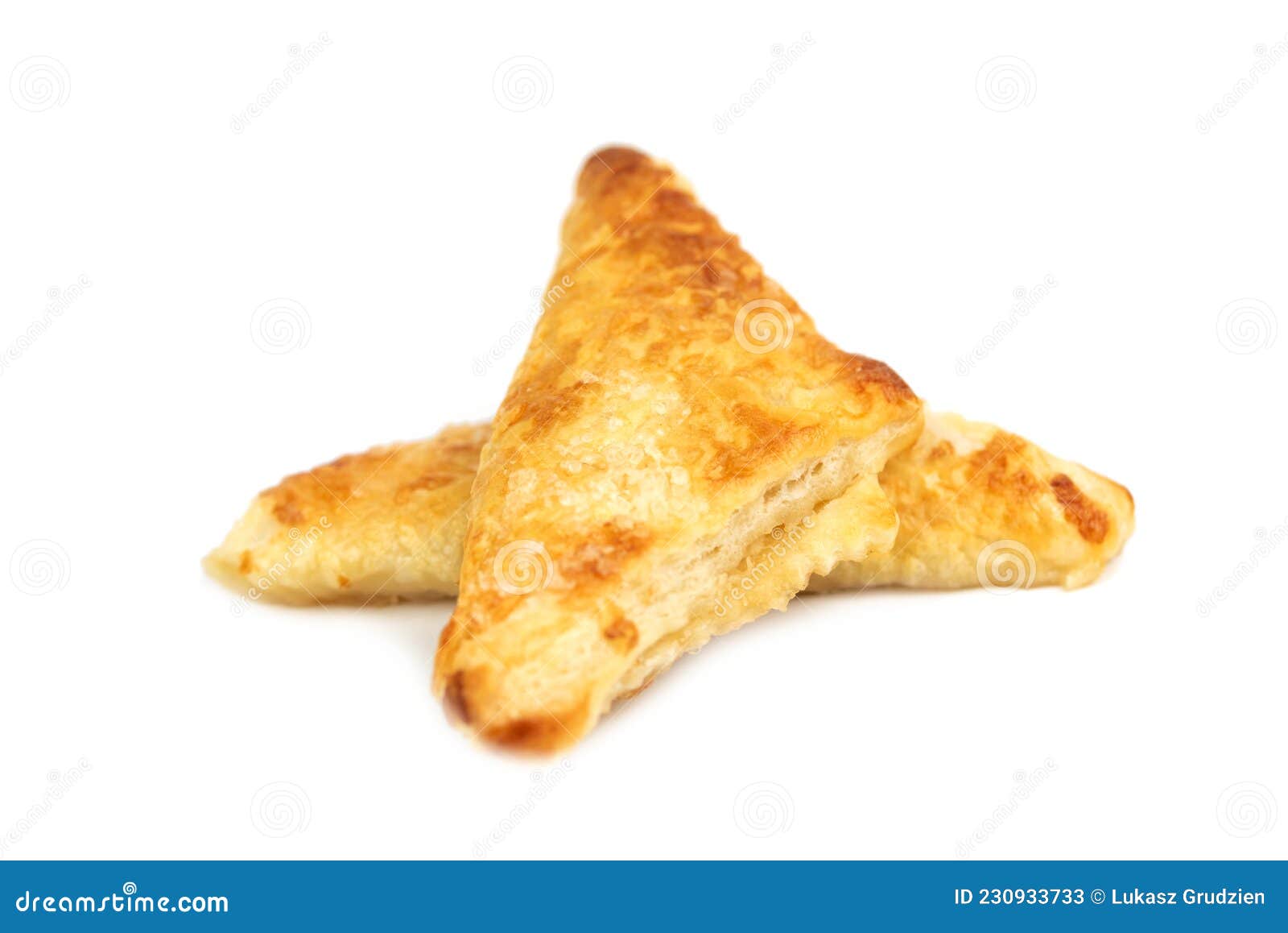 Puff pastry triangle stock image. Image of brown, dessert - 230933733