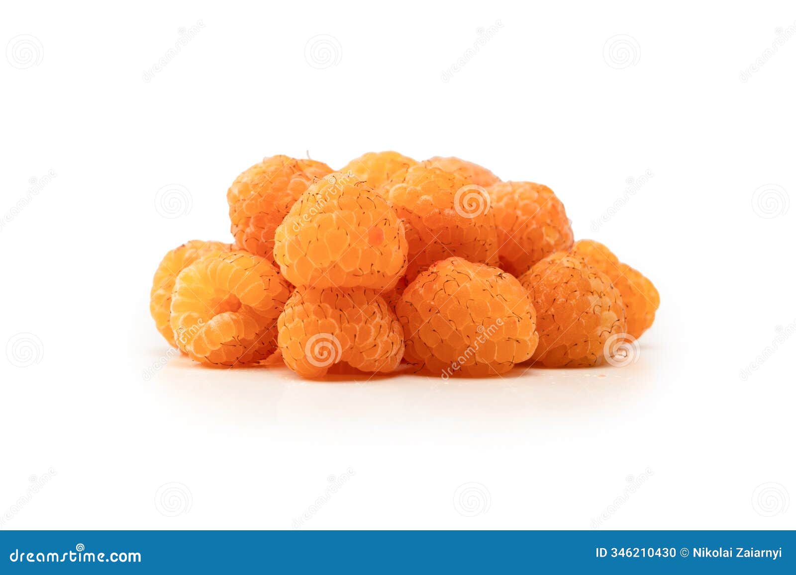 Tasty Fresh Raspberry Isolated on a White Background. Top View Stock ...