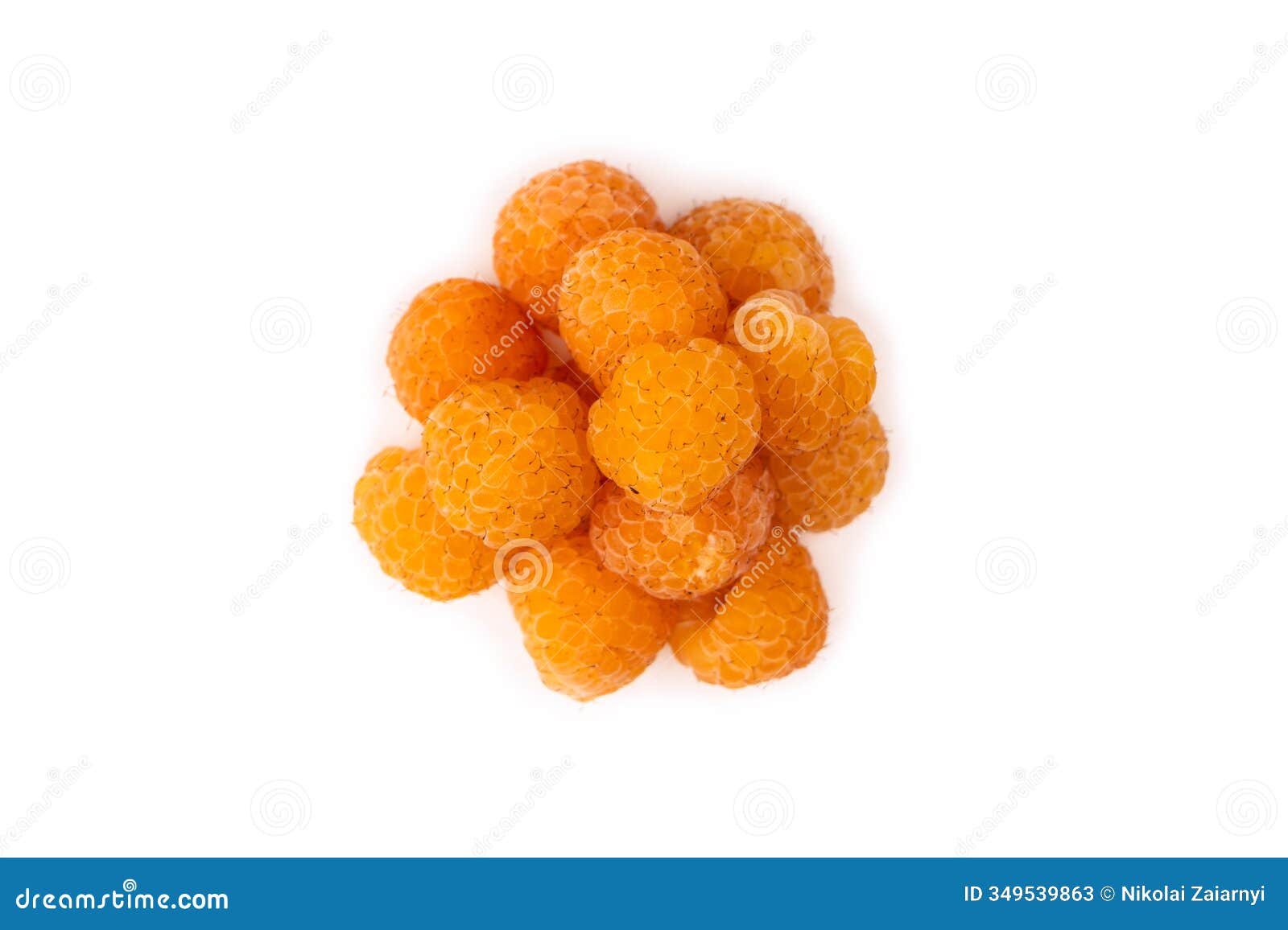 Tasty Fresh Raspberry Isolated on a White Background. Top View Stock ...