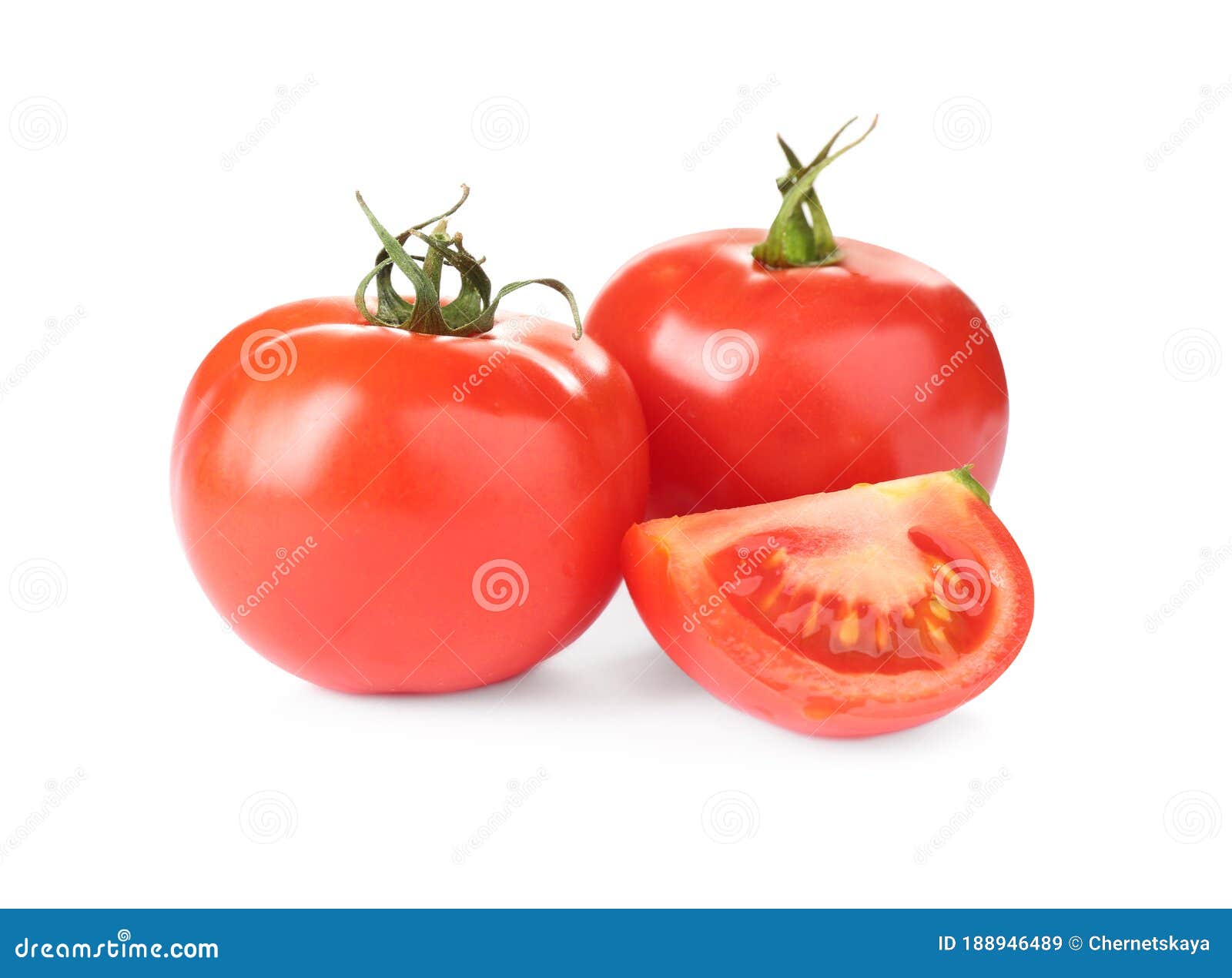 Tasty Fresh Raw Tomatoes Isolated Stock Image - Image of green, farm ...