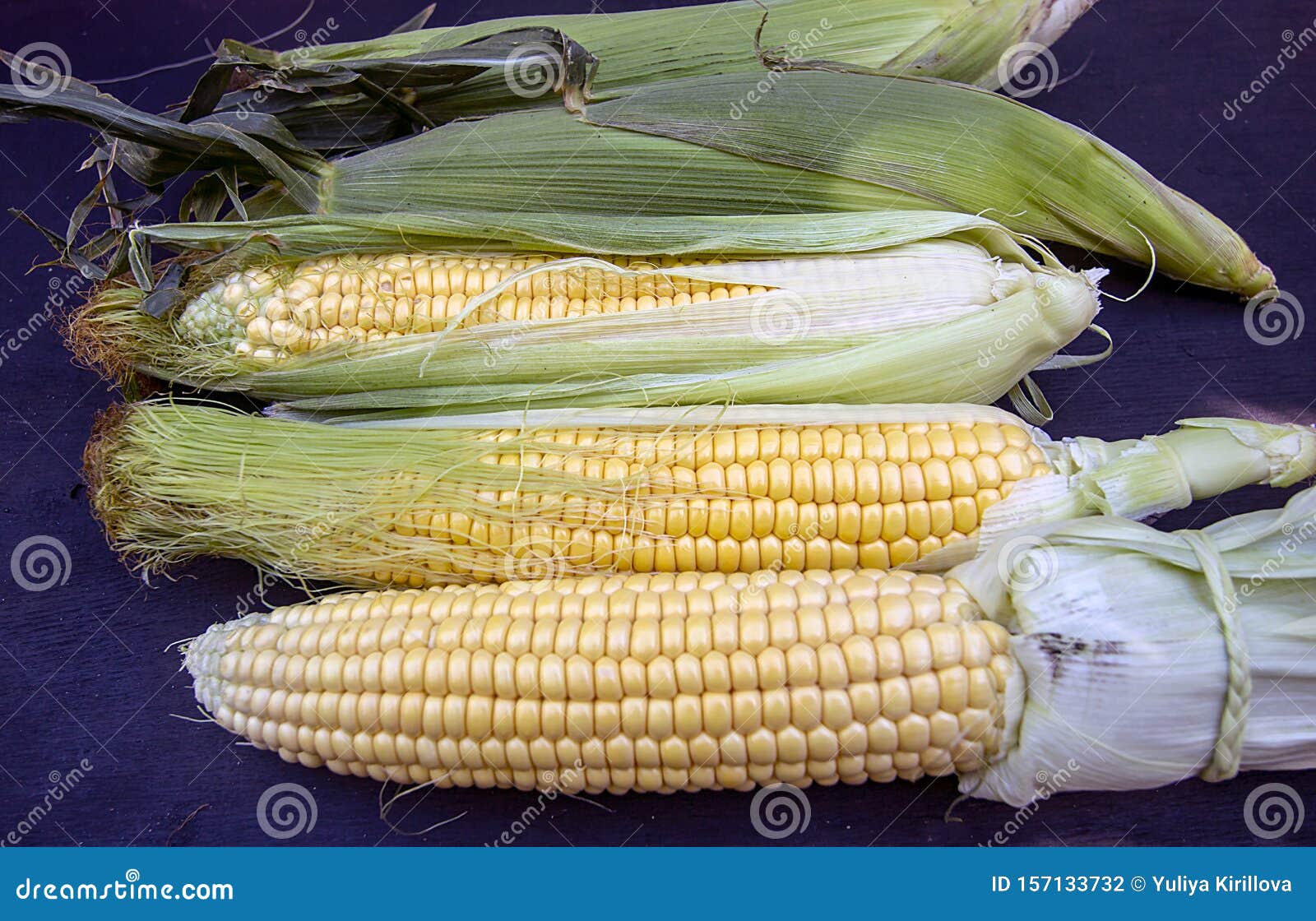 Tasty Fresh Useful Yellow Corn Stock Photo - Image of corn, cherries ...