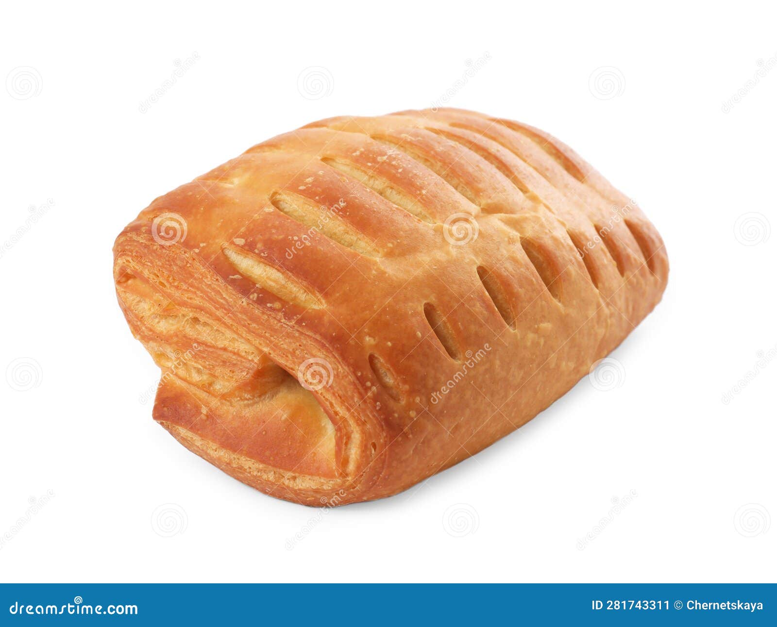 Tasty Freshly Baked Pastry Isolated on White Stock Image - Image of ...