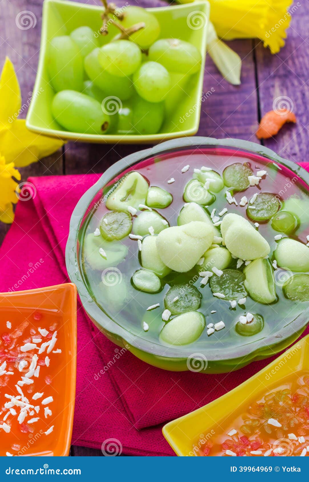 Tasty Fruit Jelly Pieces Grapes Stock Image - Image of gelatine, fruits ...
