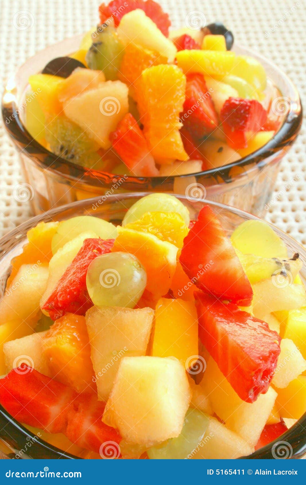Tasty fruit salad stock image. Image of grapes, fruit - 5165411