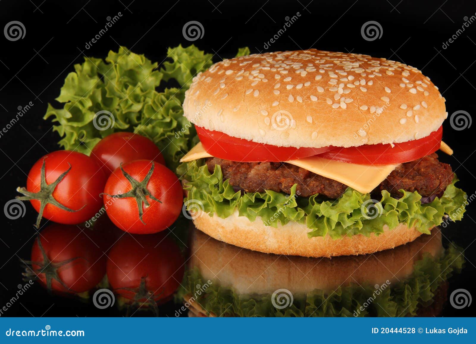 Tasty hamburger stock photo. Image of classic, eating - 20444528