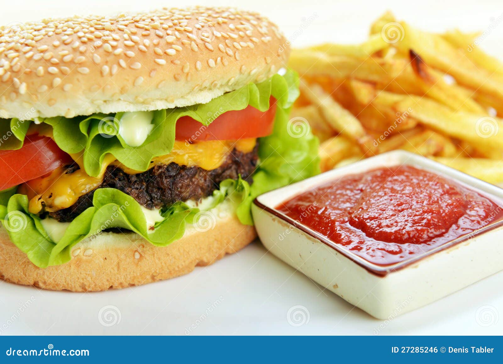 Tasty hamburger stock photo. Image of fresh, bread, eating - 27285246