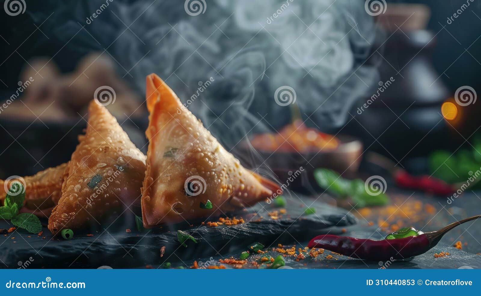 Crispy Samosa: Spiced Potato Filling - Indian Street Food Art In ...