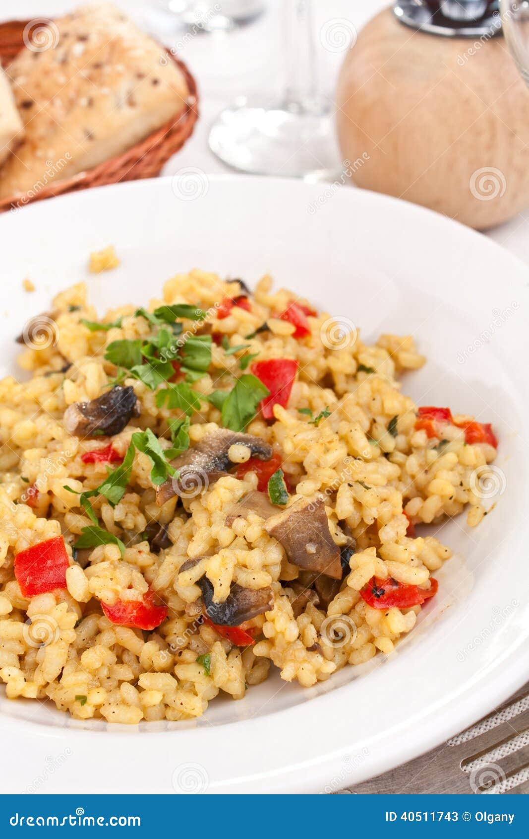 Tasty Italian Mushroom Risotto Stock Image - Image of hungry, fine ...