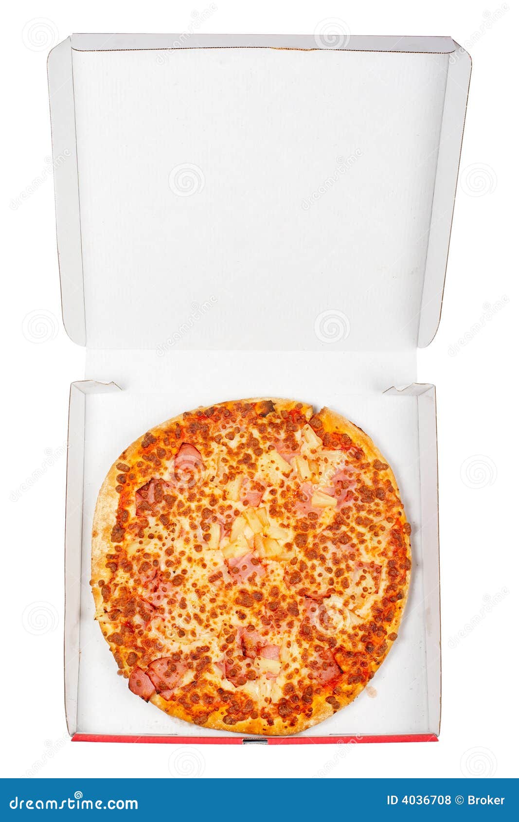 Tasty Italian Pizza in the Box Stock Photo - Image of delivery, circle ...